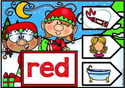 Reading CVC Words Christmas Elf Boom Cards by Della Larsen's Class