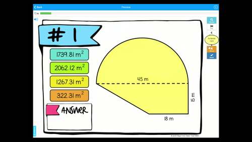 Area of Circles Using Composite Figures & Shaded Region Boom Cards