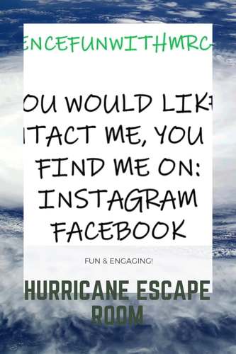 Hurricane Escape Room Print Version by Science Fun With Mr Chun | TPT