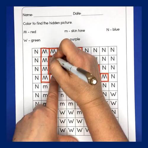 Upper & Lower Case Letter Recognition Worksheets Alphabet Mystery ...
