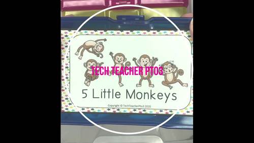 5 Little Monkeys Nursery Rhyme Activities l Story Stones by Tech ...
