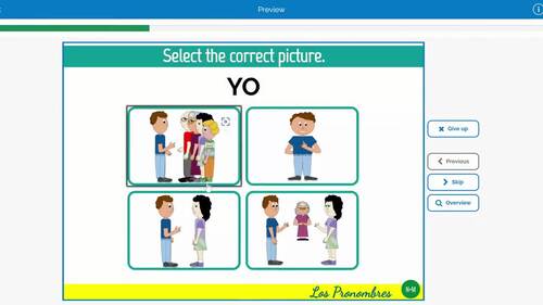 Spanish Boom Cards: Los Pronombres - Subject Pronouns (No Vosotros) Bundle