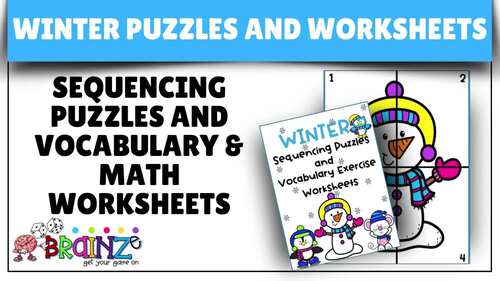 Winter Sequencing Puzzles & Worksheets – Language and Math Centers by ...