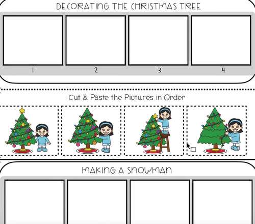 Winter Sequencing Worksheets - Visual & Verbal Sequences - Winter Sequences