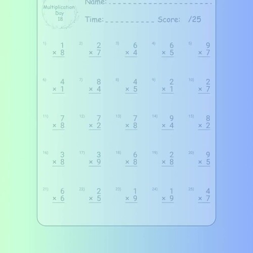 Comprehensive Multiplication Workbook for Grades 1-5: 100 Days of Practice