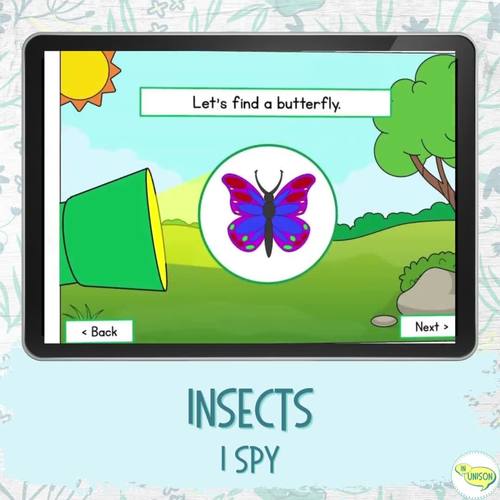 Flashlight Search I Spy Insects Vocabulary Boom Cards™ | TpT