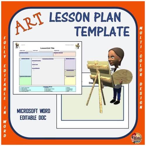 Editable Art Lesson Plan Template for Art Curriculum - Microsoft Word