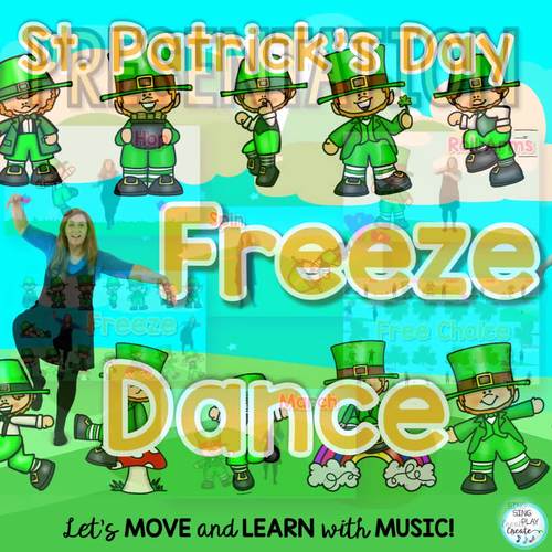 St. Patrick's Day Freeze Dance, Brain Break, Exercise, Movement Activity