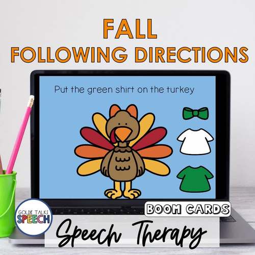 Fall Following Directions | Boom Cards | Fall by GoldieTalks Speech