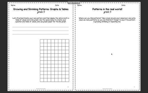Grade 5 Math - Patterning & Algebra Unit! 2020 Ontario Math Curriculum!