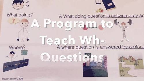 Answering Wh Questions Activity with Visuals for Speech Therapy Autism