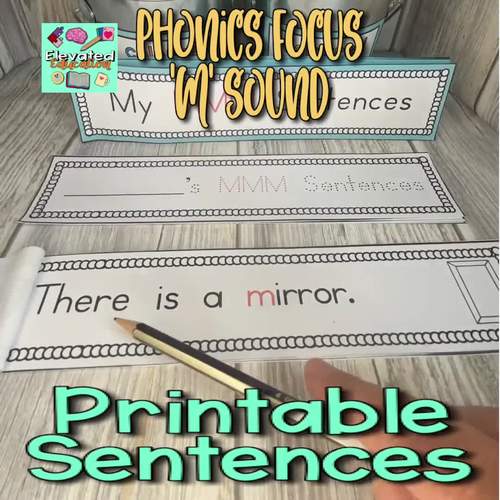 Kindergarten literacy centers and morning work phonics focus ‘m’ sound