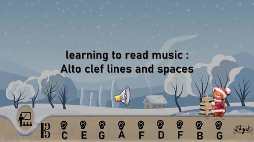 Music BOOM Cards: Interactive Music Lesson Alto Clef digital & audio