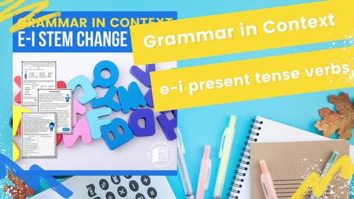 Stem change e-i verbs with reading: Spanish Grammar in Context | TpT