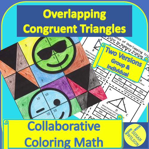 Engage Students with Collaborative Coloring Math Sheet: Congruent Triangles