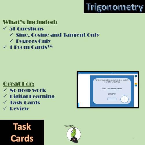 Unit Circle Practice with Trigonometric Functions as Boom Task Cards ...