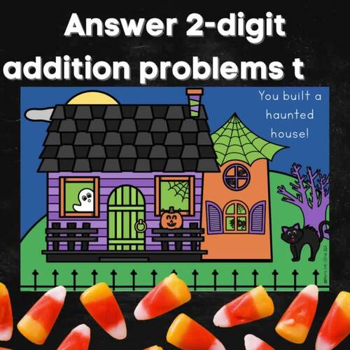 Grade 2 Halloween Double Digit Addition With & Without Regrouping Math ...