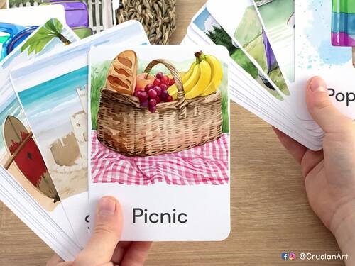 Summer Season Three-Part Cards: Visual Card and Word Matching for Early ...