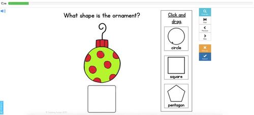 Christmas Ornament 2D Shape Boom Cards | Math Distance Learning | TPT