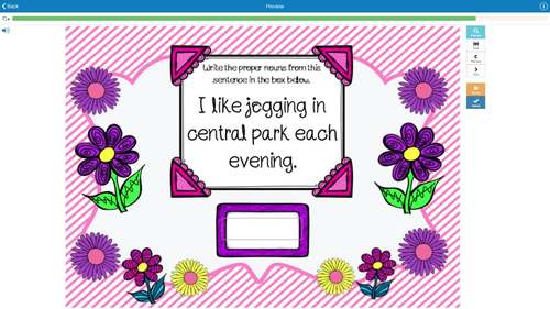 Spring Common and Proper Nouns Grammar Boom Cards™ by The British Kitty