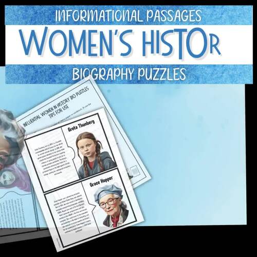 Women's History Month | Biography Informational Text | Engaging Puzzles