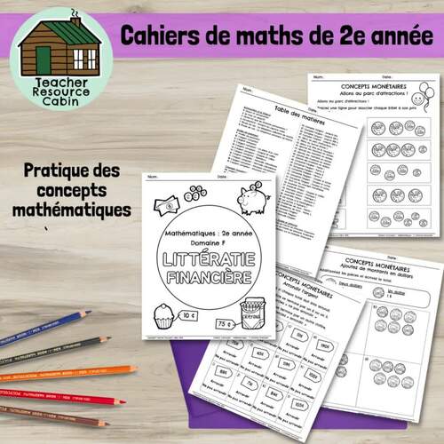Grade 2 Ontario FRENCH Math Workbook Bundle by Teacher Resource Cabin