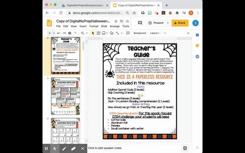 Digital No Prep Halloween Activities (K-2) Distance Learning | TpT