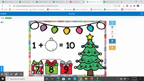 Making Ten Christmas Activities Boom Learning 1st Grade Math | TPT