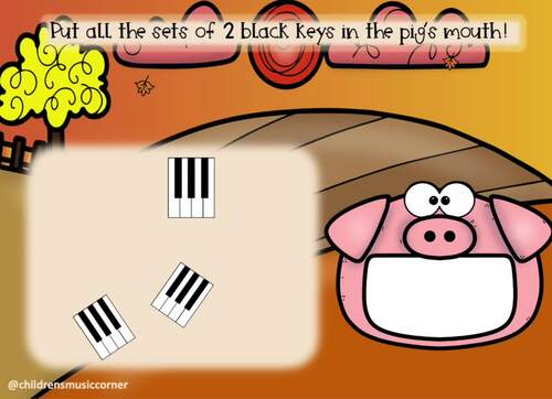 Fall - Piano Keyboard Sorting Digital Task Cards on Boom Cards™