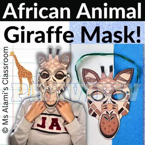 Book Week 2024 African Animal Mask Giraffe by Ms Alami's Classroom