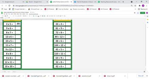 Multiplication and Division to 12 Pixel Art Mystery Reveal | TPT