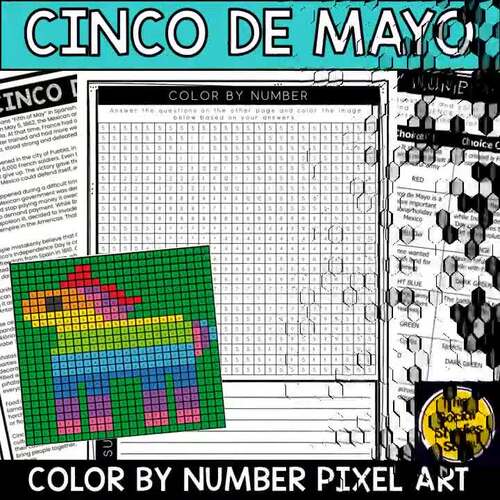Cinco de Mayo Color By Number Reading Comprehension - Informational Text
