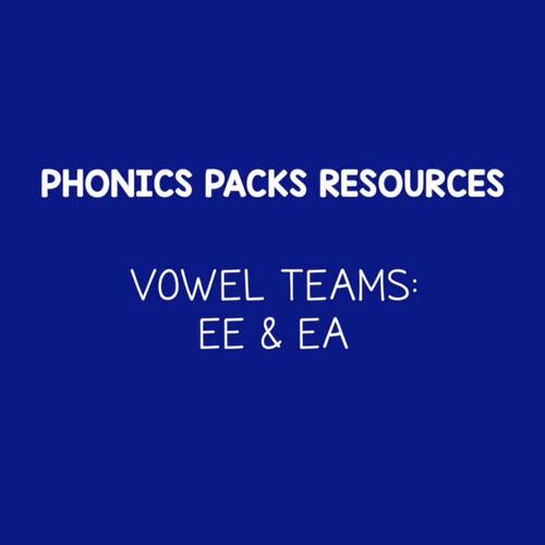 Vowel Teams EE & EA Orton-Gillingham Multisensory Phonics Activities