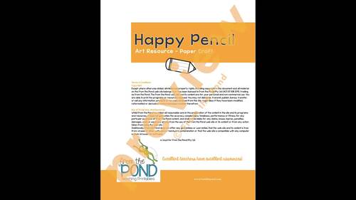 Writing Goals Pencil Craft by From the Pond | TPT