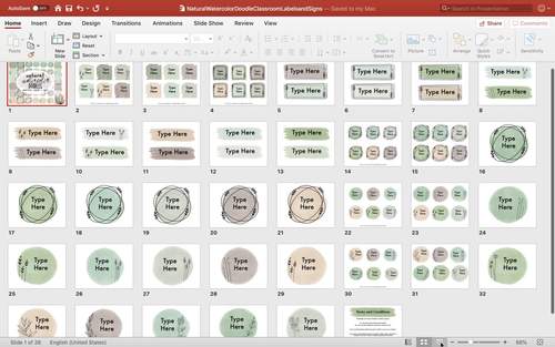 Natural Watercolor Labels & Signs for Classroom EDITABLE by Inquiry Garden