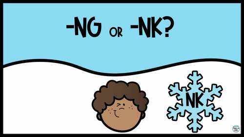 Winter Welded Sounds Worksheets & Digital Glued Sounds NG and NK | NO PREP