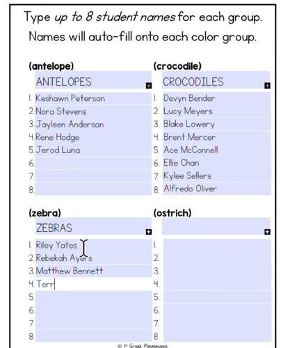 Guided Reading Groups African Animal (Fillable PDF) Posters, Labels ...