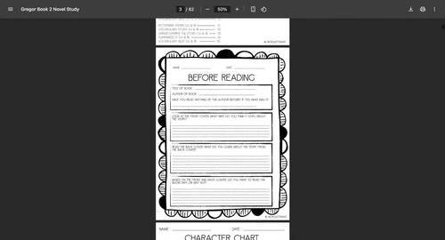 Gregor and the Prophecy of Bane Novel Study by Suzanne Collins | TPT