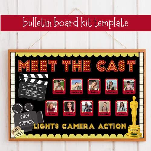 Meet the Staff Bulletin Board Template for Back to School | Editable in ...