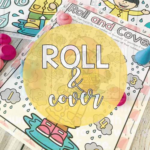 Spring Roll and Cover | Number Recognition Math Center by A Teacher and ...