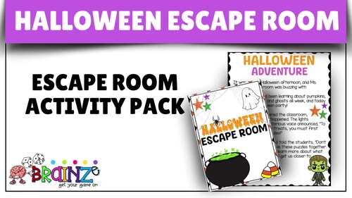 Halloween Escape Room Math & ELA Printable Activity by BRAINZe | TPT