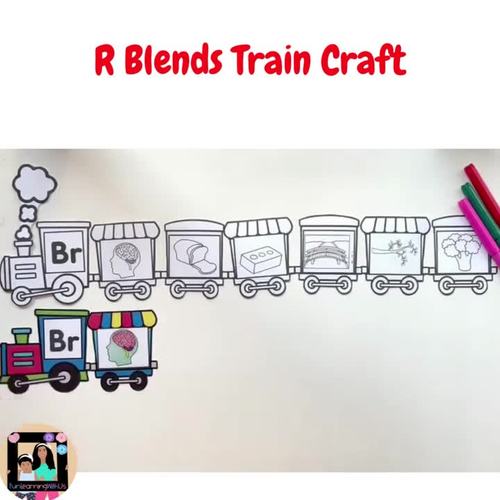 Consonant Beginning R Blends Train Craft Activity | Blends Craft Activity