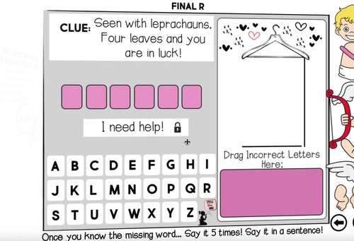 Final R Valentine Articulation Boom Cards™ | Valentine's Day Build A ...