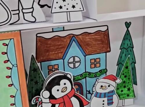 Winter Scene Box Craft, Christmas, Printable 3D Paper Scene, Christmas ...