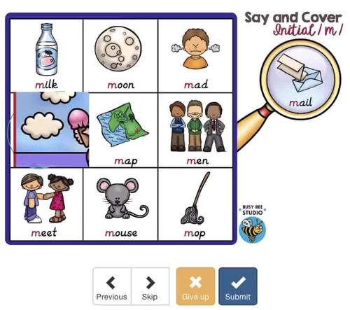 Articulation M Boom Cards Games for Speech Therapy by Busy Bee Studio