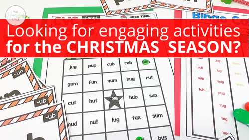 Christmas CVC Word BINGO Cards - No Prep Printable & Editable Phonics ...