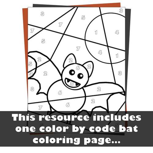 Bat Self-Esteem Color by Code: A Halloween Counseling Activity | TPT