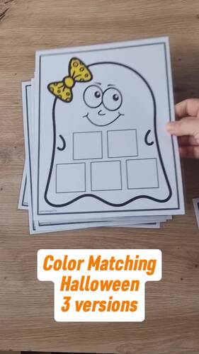 Color Matching Ghosts | Halloween Sorting Activity, Kindergarten ...