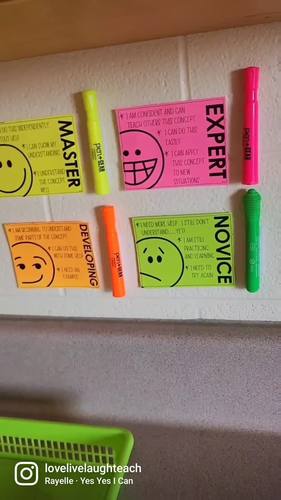 Levels of Understanding | Self-Assessment Posters | Brights | TpT