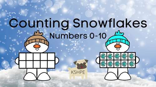 Counting Snowflakes, Numbers 0-10, Snowman Ten-frames, Video and SLIDES